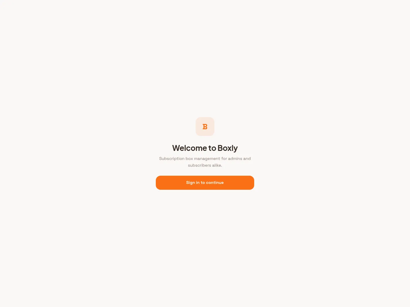 Boxly Subscription Manager
