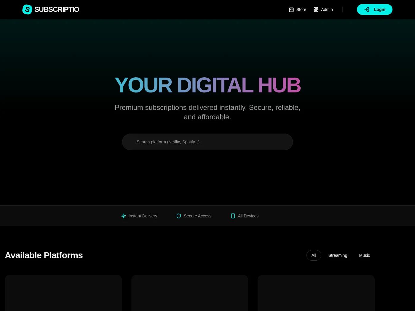 Subscriptio Storefront