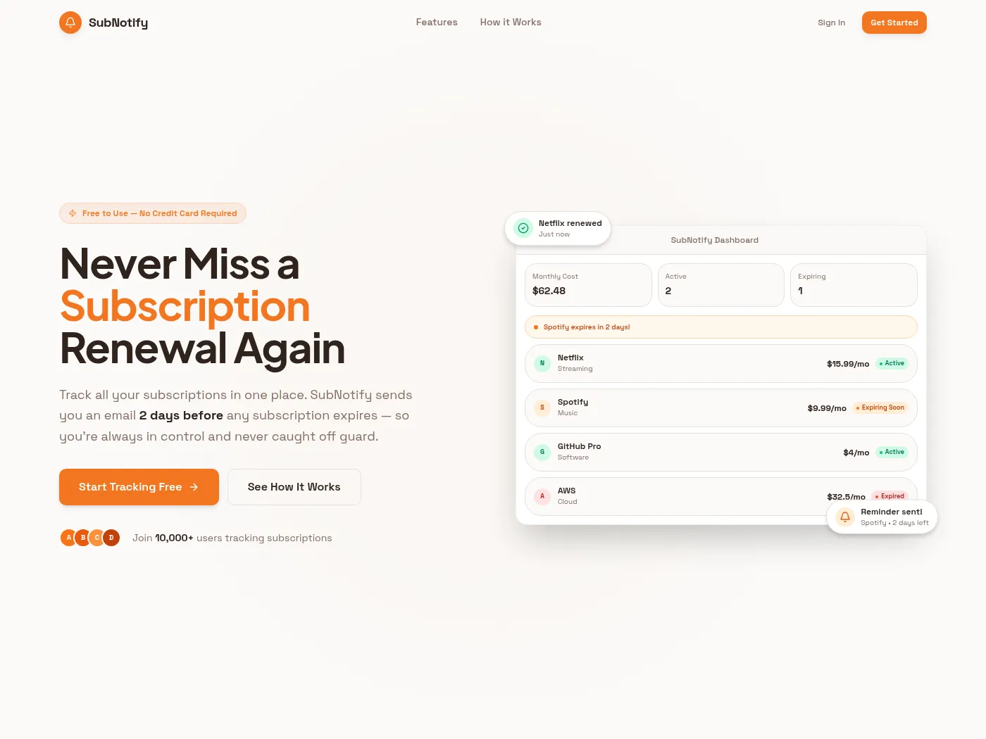 SubNotify Manager