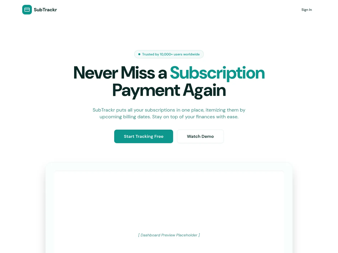 SubTrackr