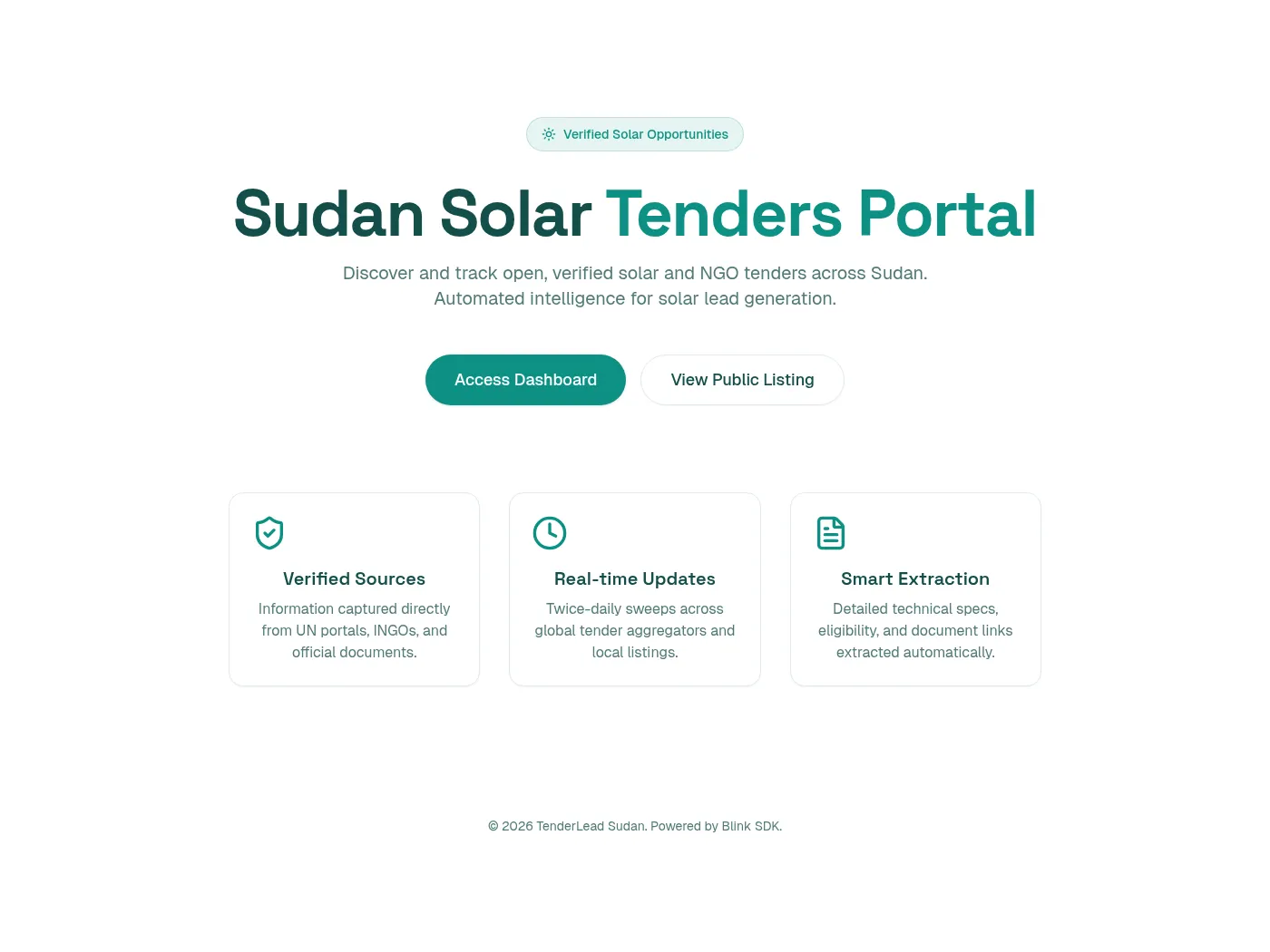 Sudan Solar Tenders Portal