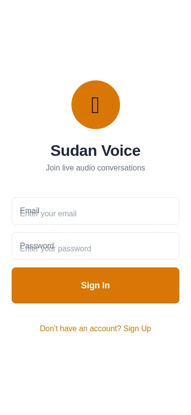 Sudan Voice Live Rooms