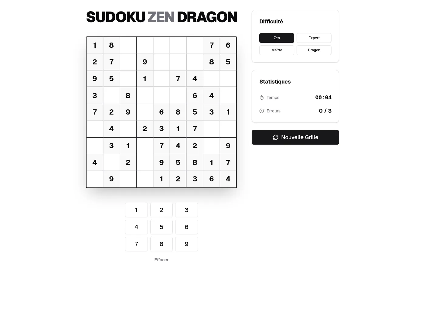 Sudoku Zen Dragon