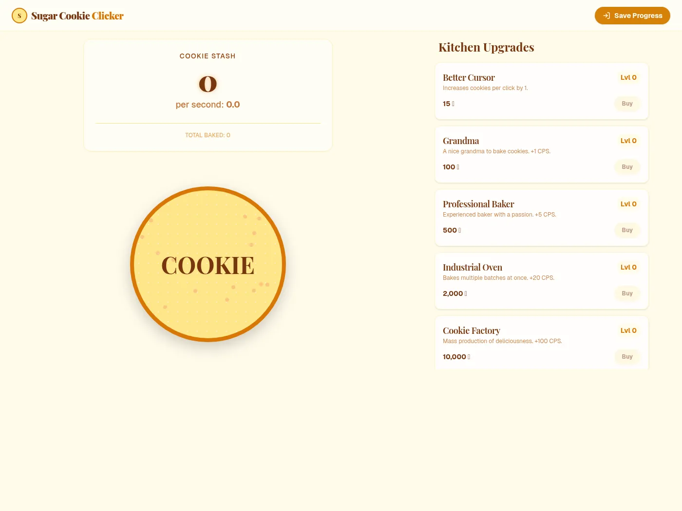 Sugar Cookie Clicker