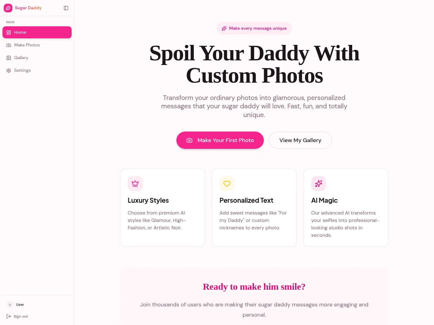 Sugar Daddy Photo Maker