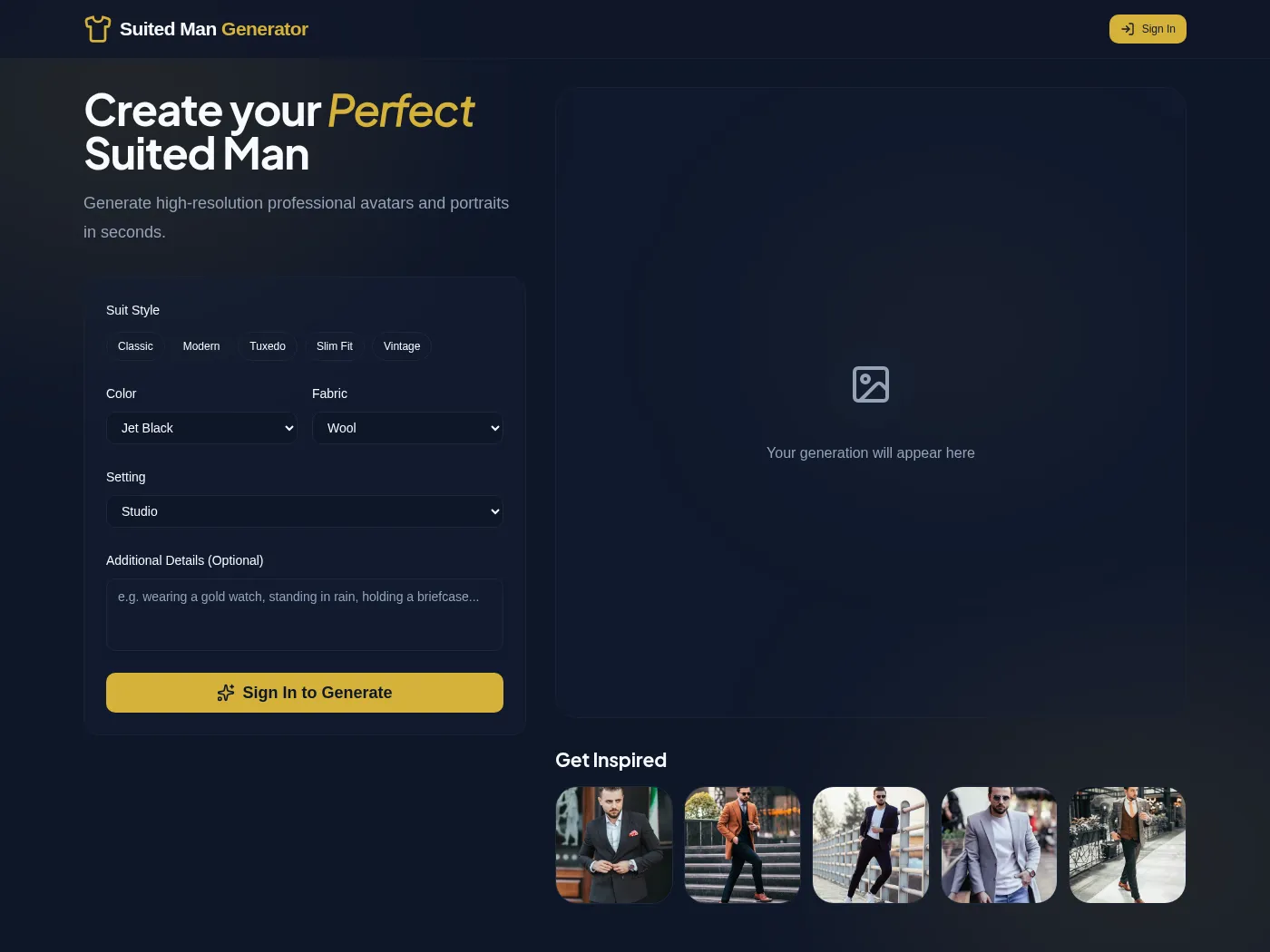 Suited Man Generator