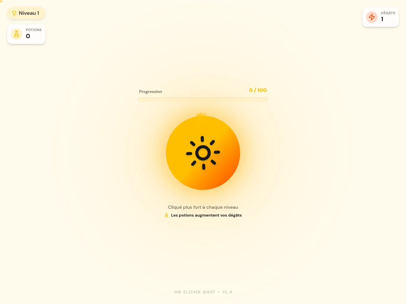 Sun Clicker Quest