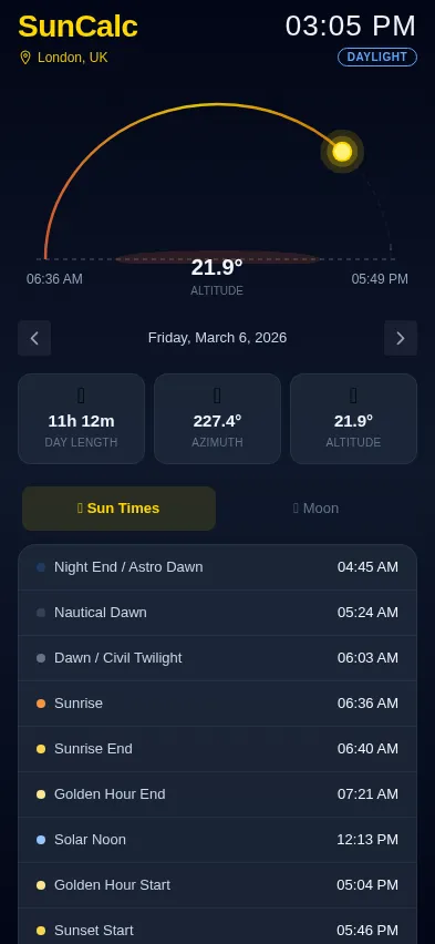 SunCalc SwiftUI