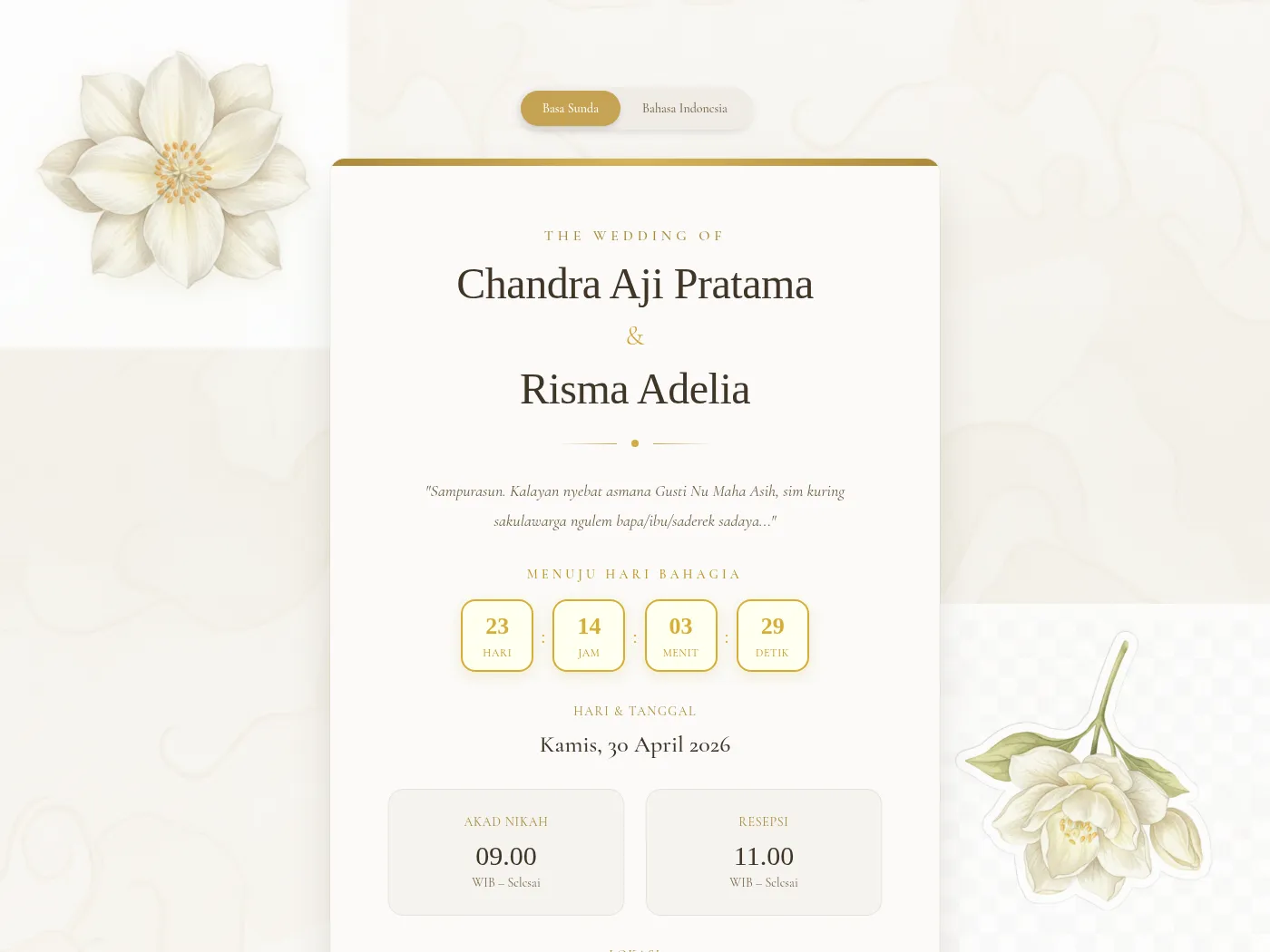 Sundanese Wedding Invite