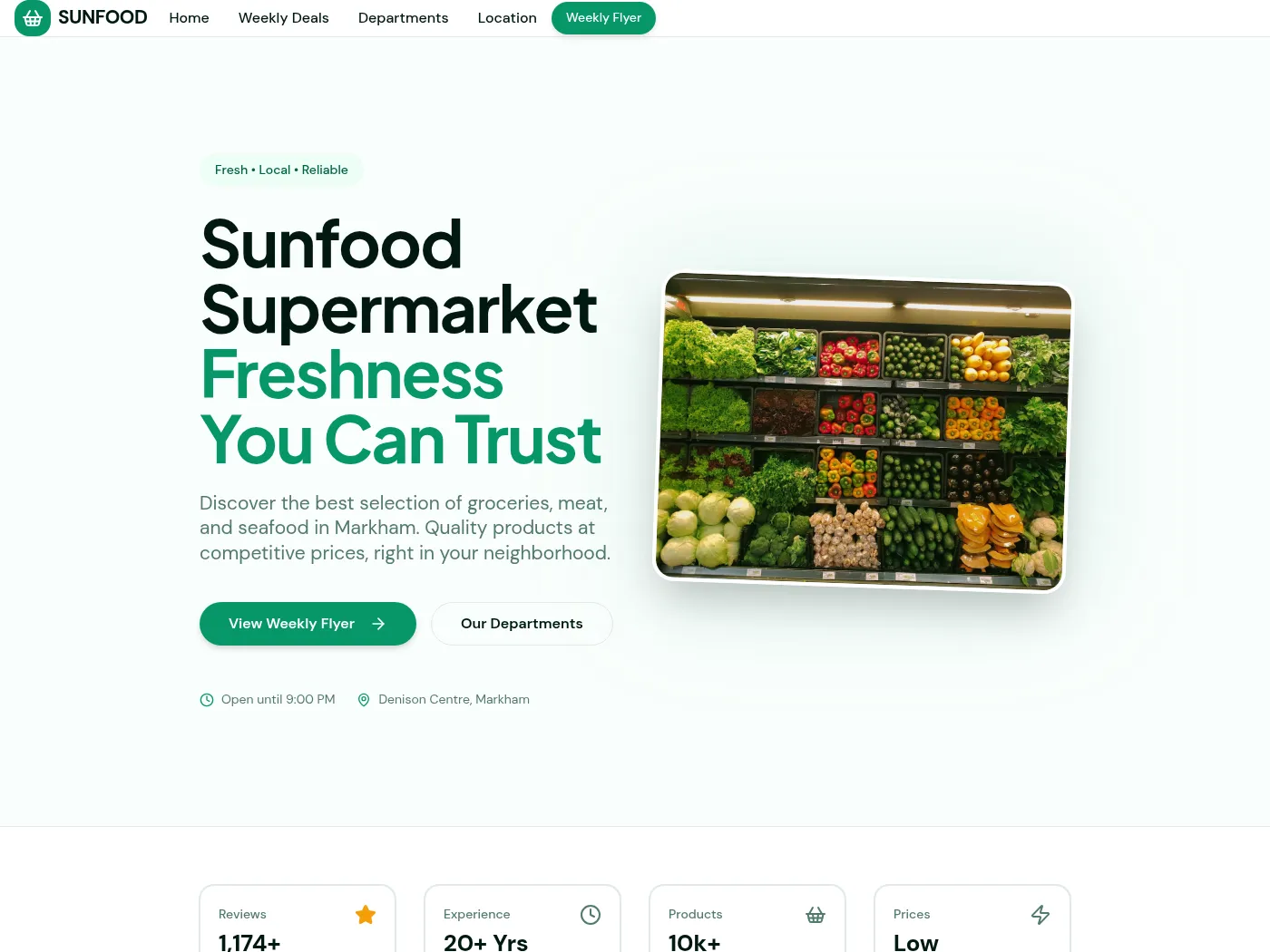 Sunfood Supermarket Website