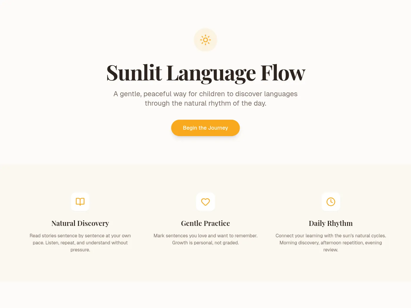 Sunlit Language Flow