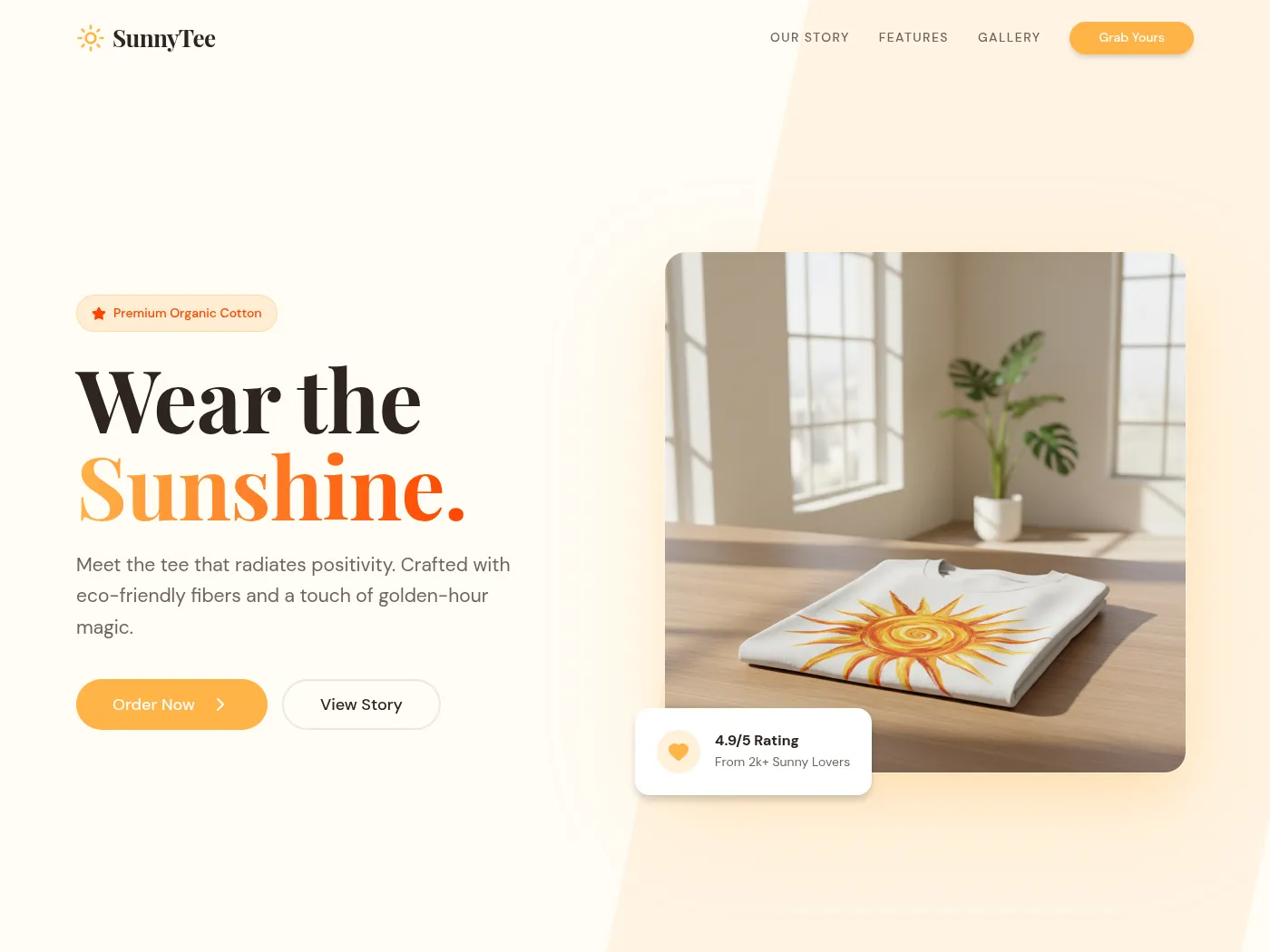 Sunny Tee Product Page