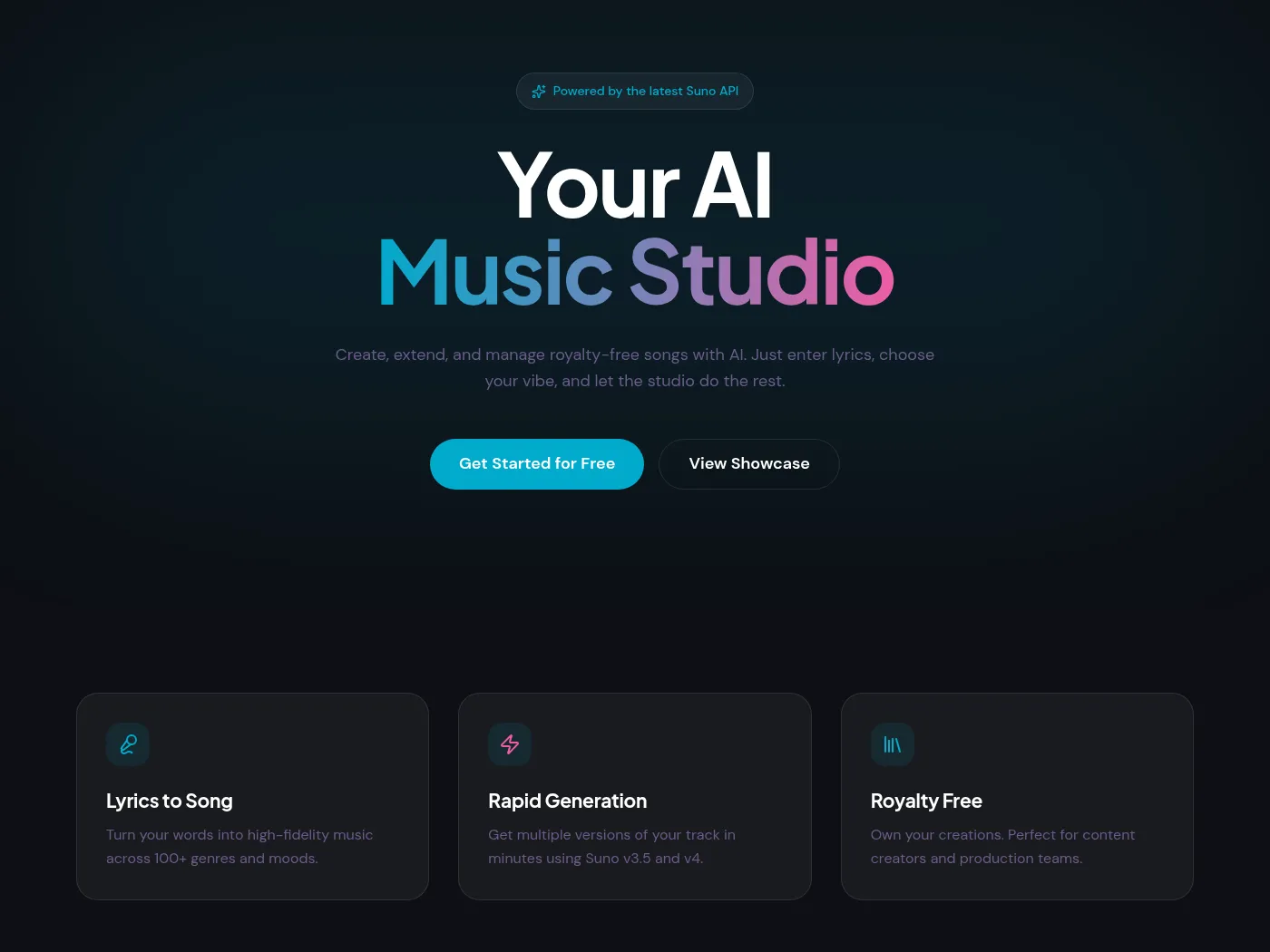 Suno AI Music Studio