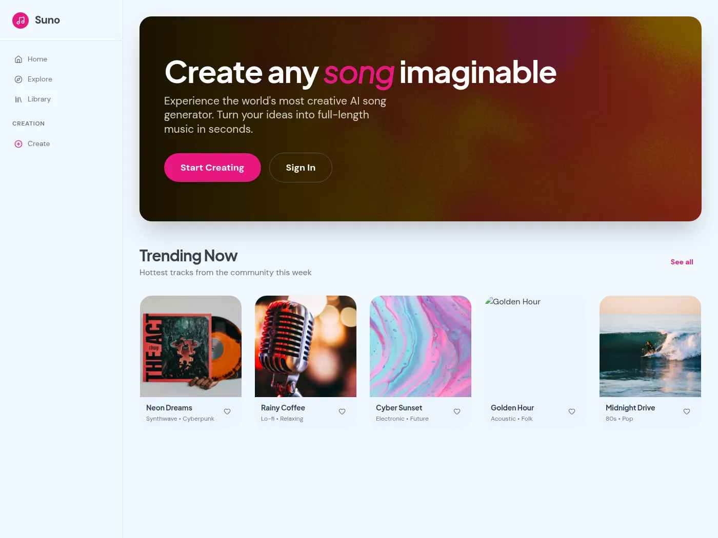 Suno Music AI Clone