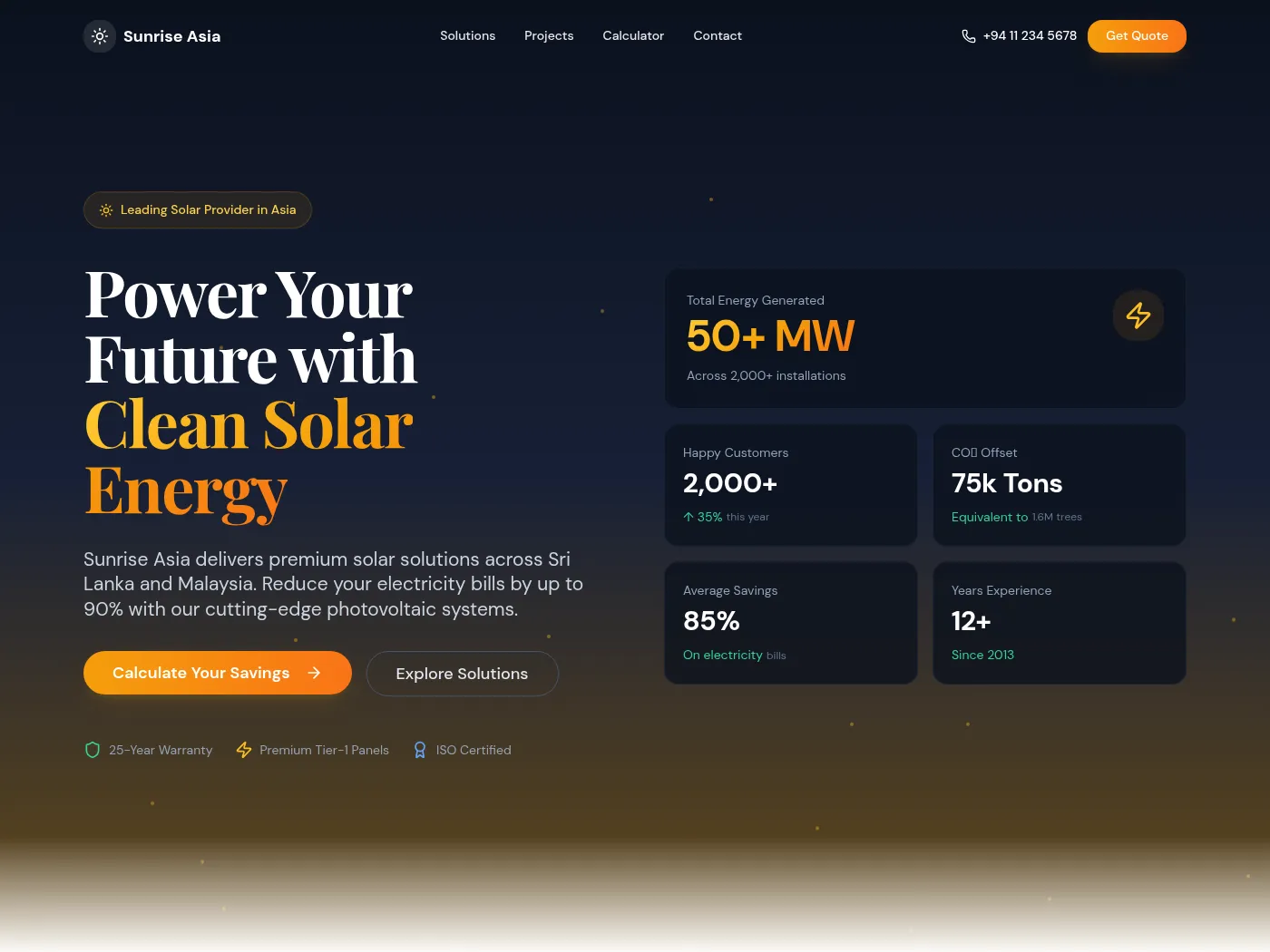 Sunrise Asia Solar Site