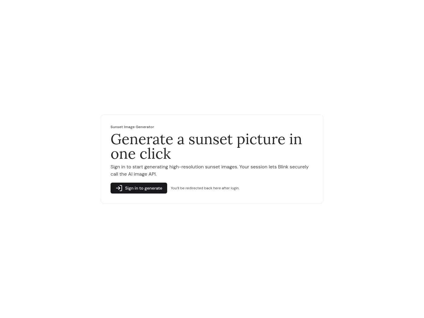 Sunset Image Generator