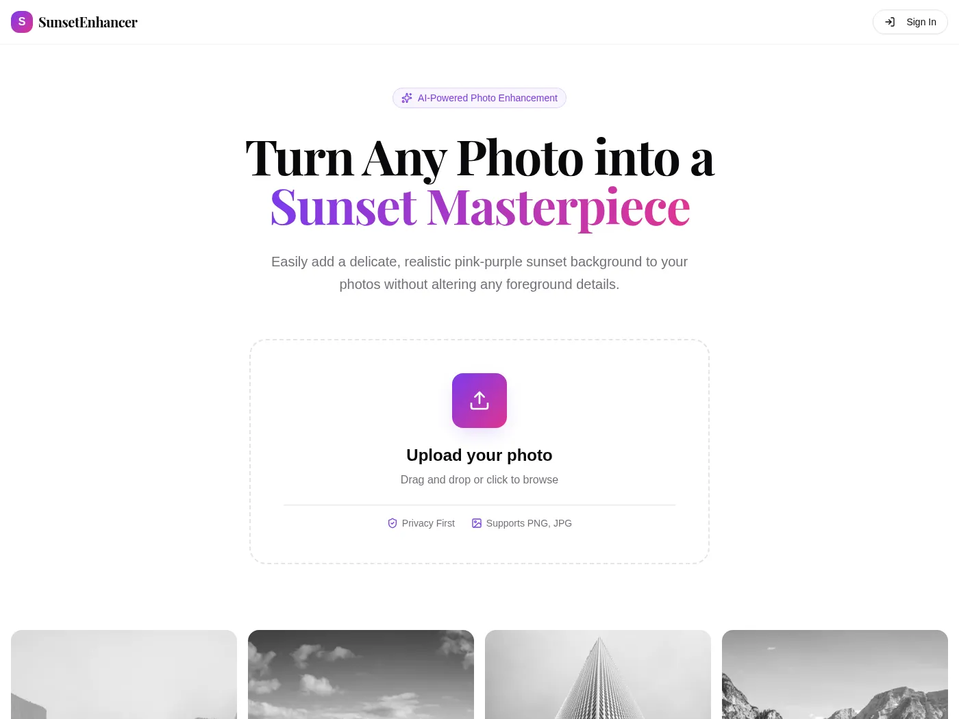 Sunset Photo Enhancer