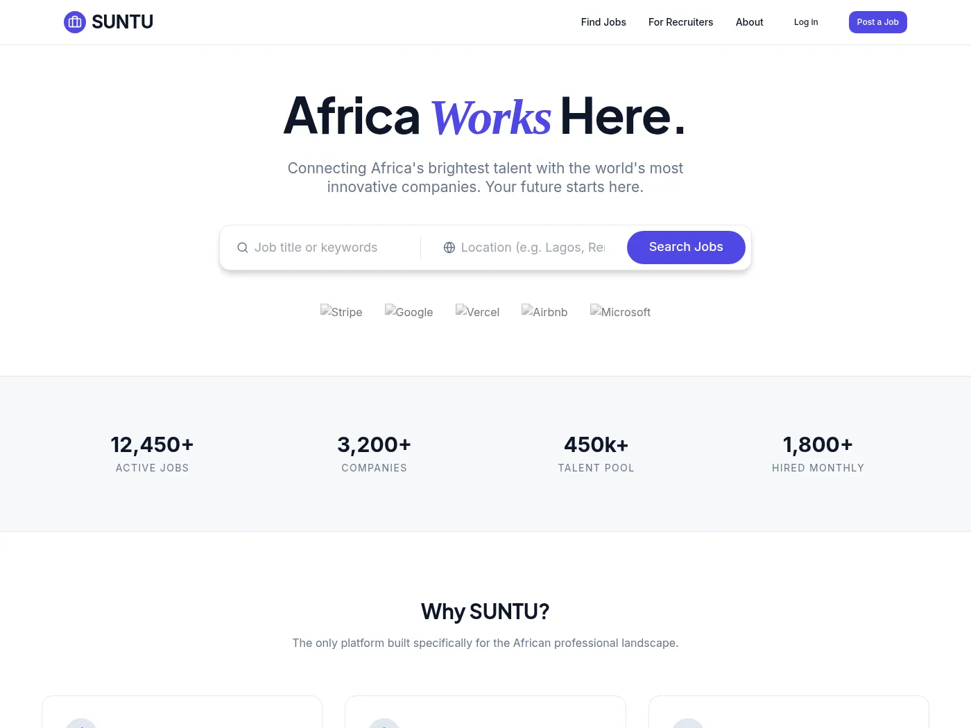 SUNTU African Job Platform