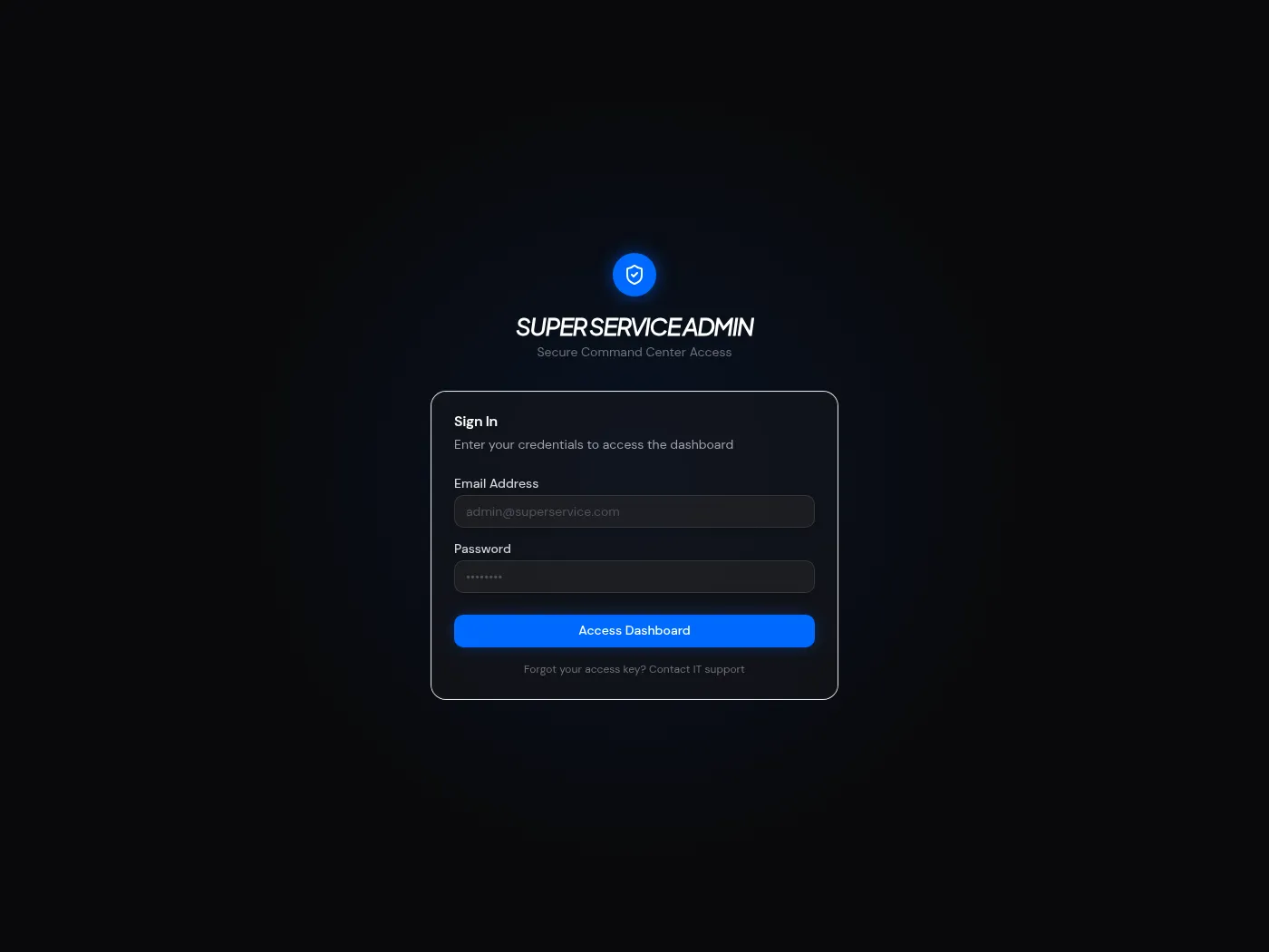 Super Service Admin Panel
