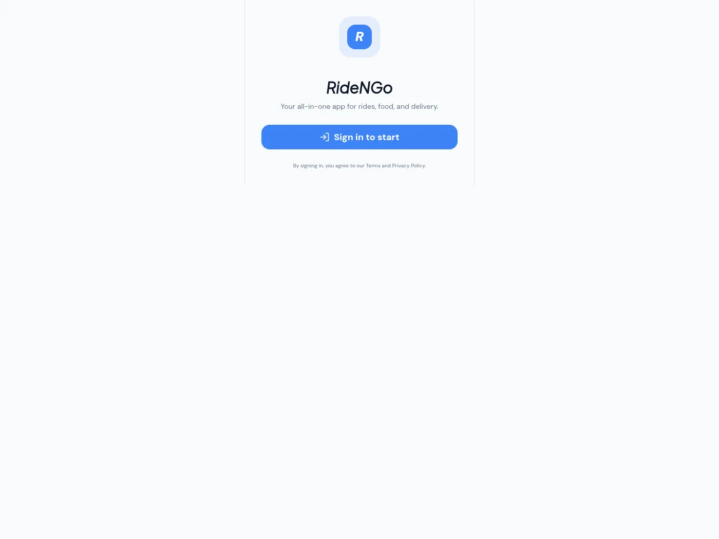 RideNGo Super App
