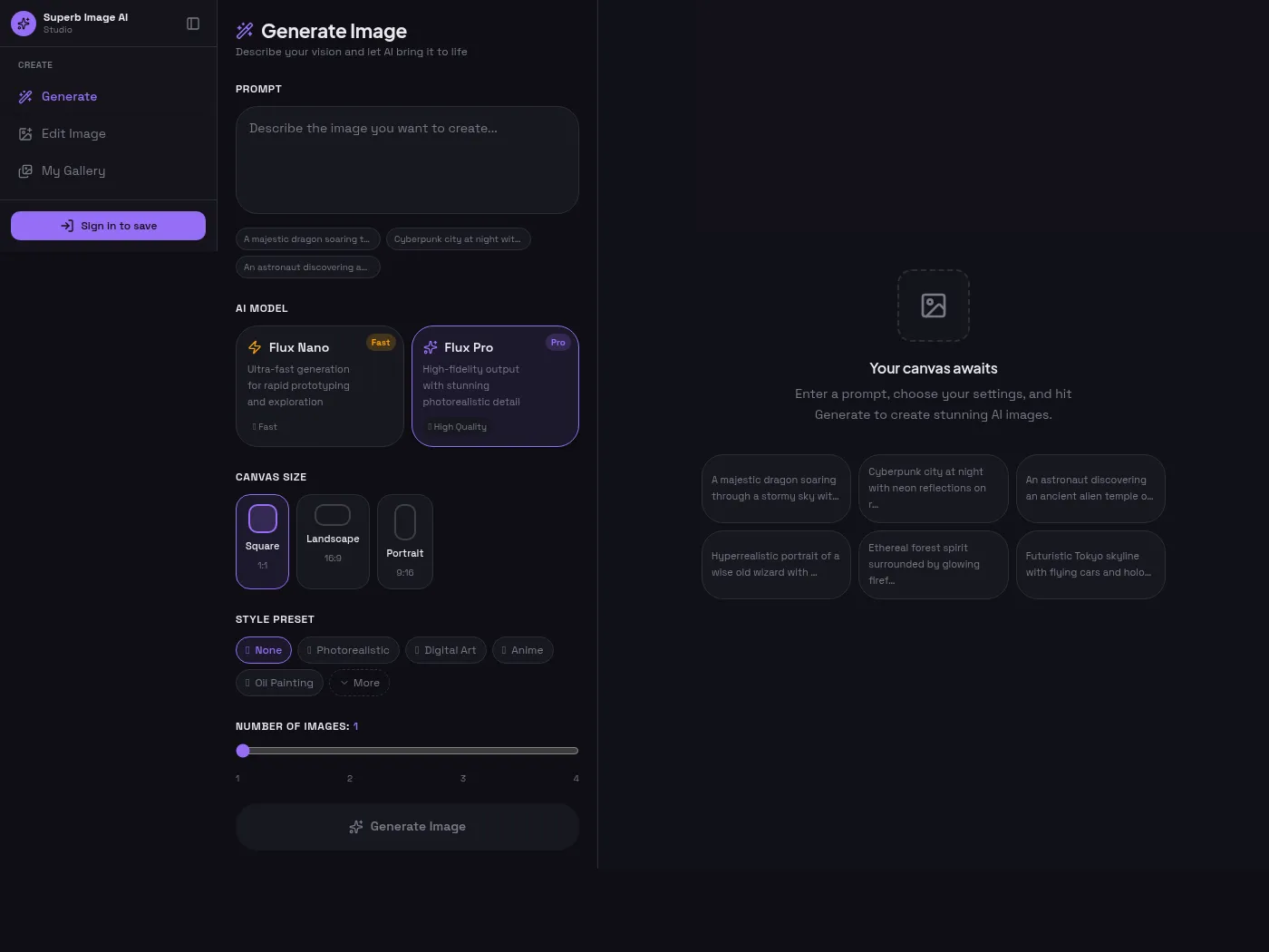Superb Image AI Studio
