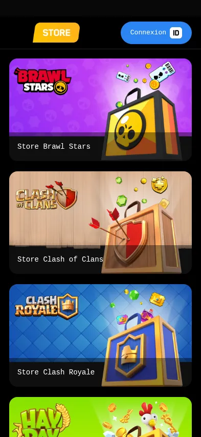 Supercell Store Mobile Clone