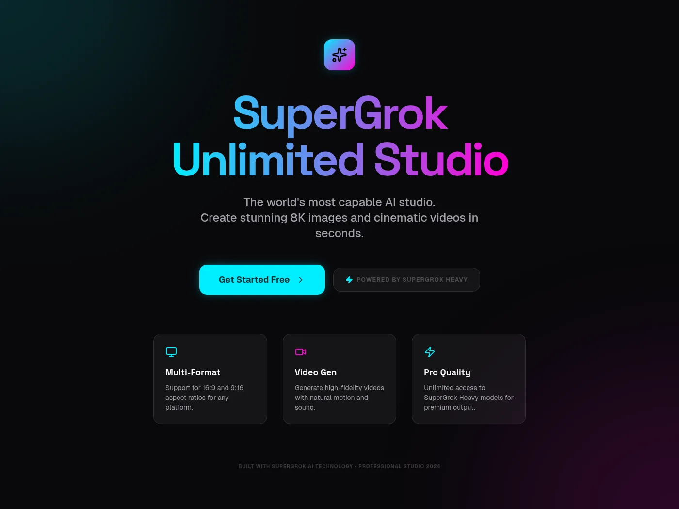 SuperGrok Unlimited Studio