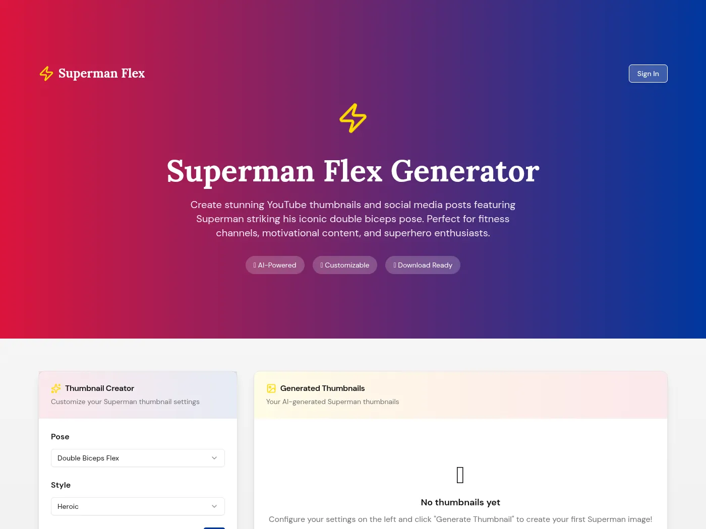 Superman Flex Generator