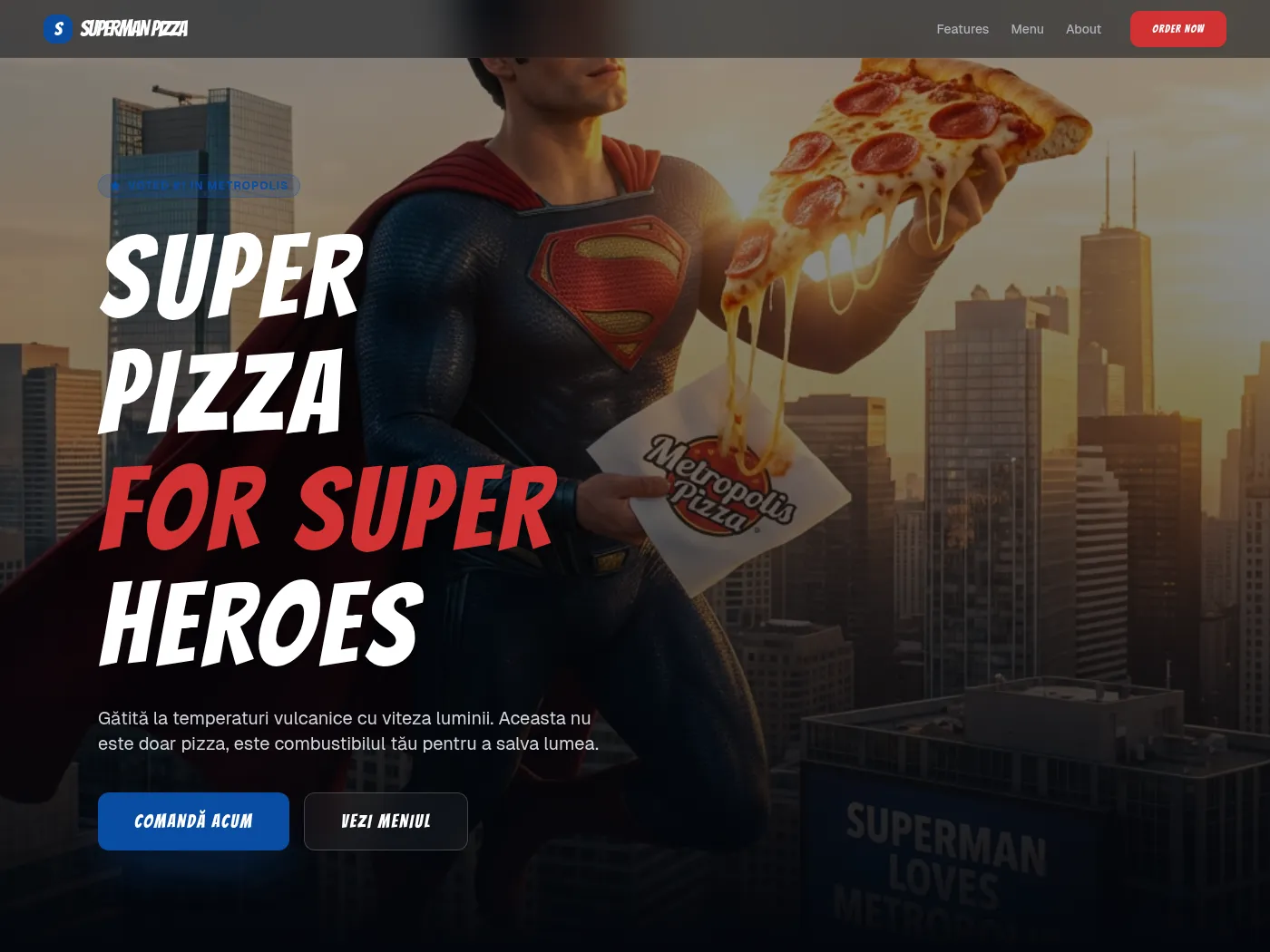 Superman Pizza Ad