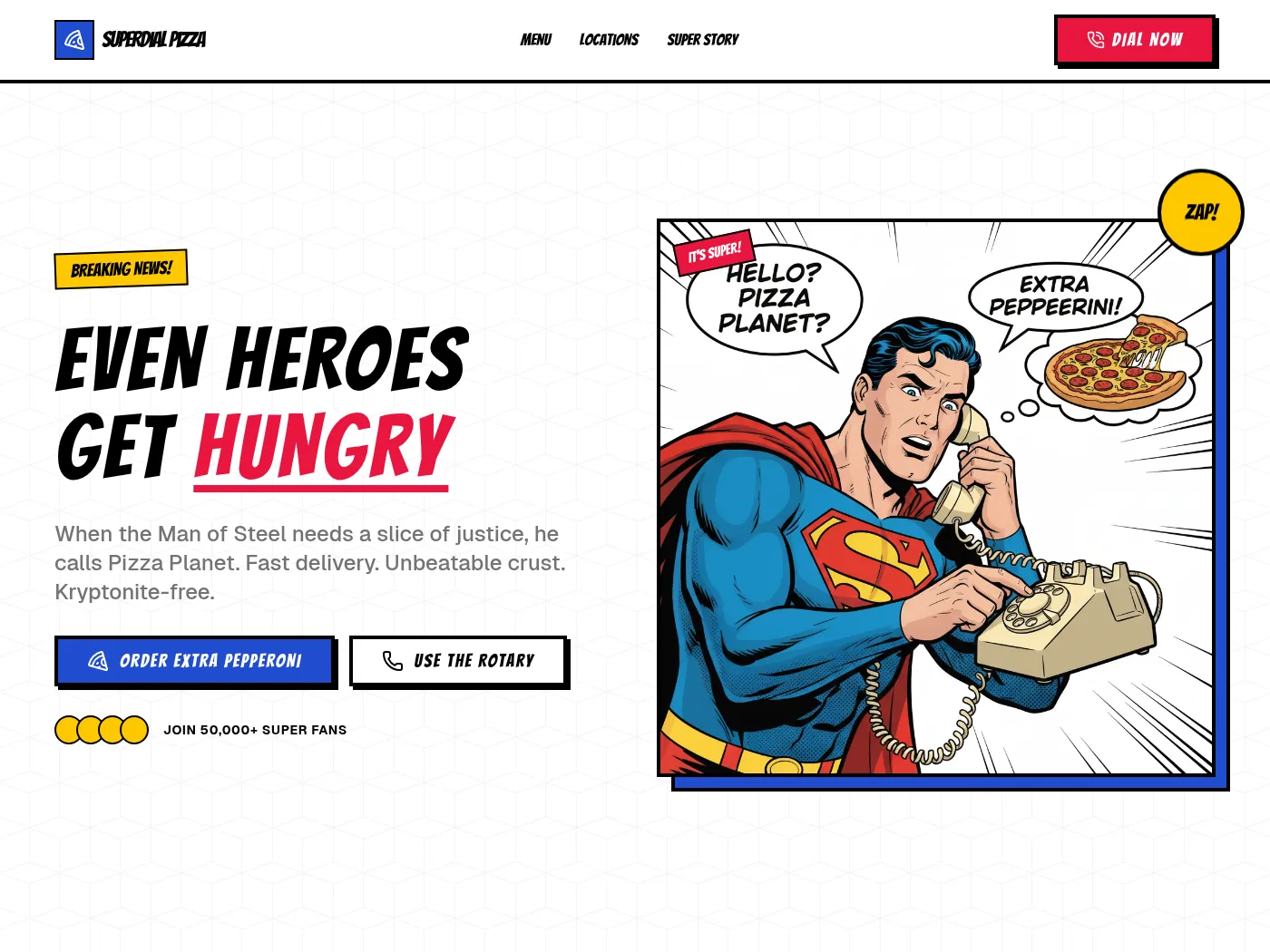 SuperDial Pizza Art