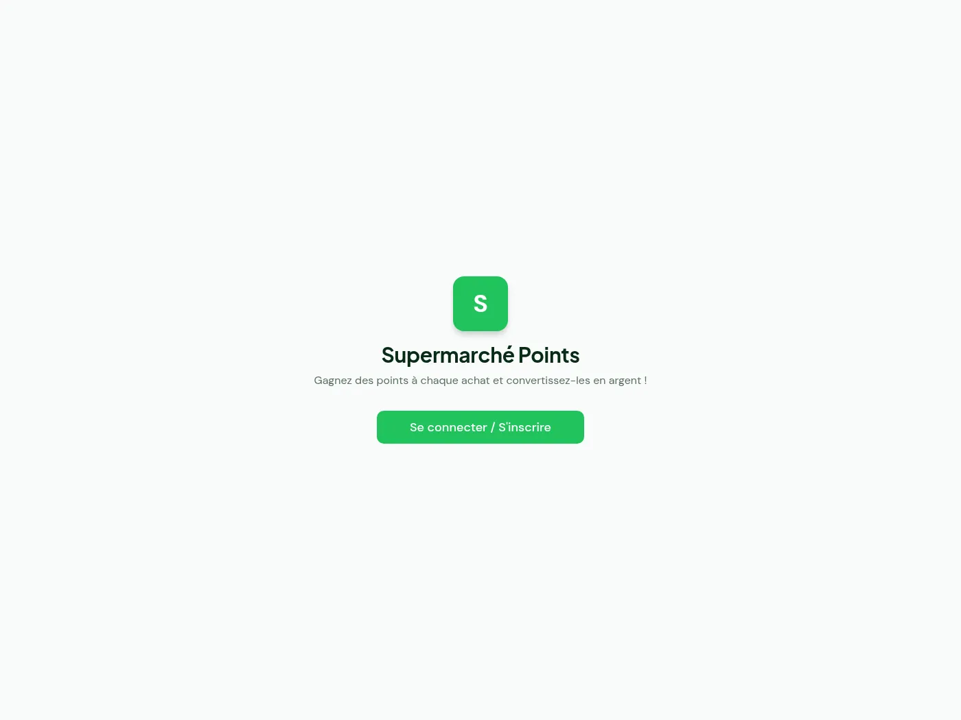 Supermarché Points Rewards