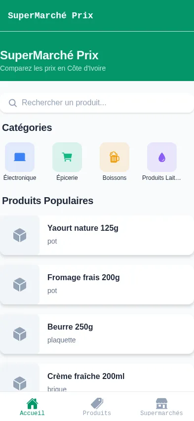 SuperMarché Prix Comparateur