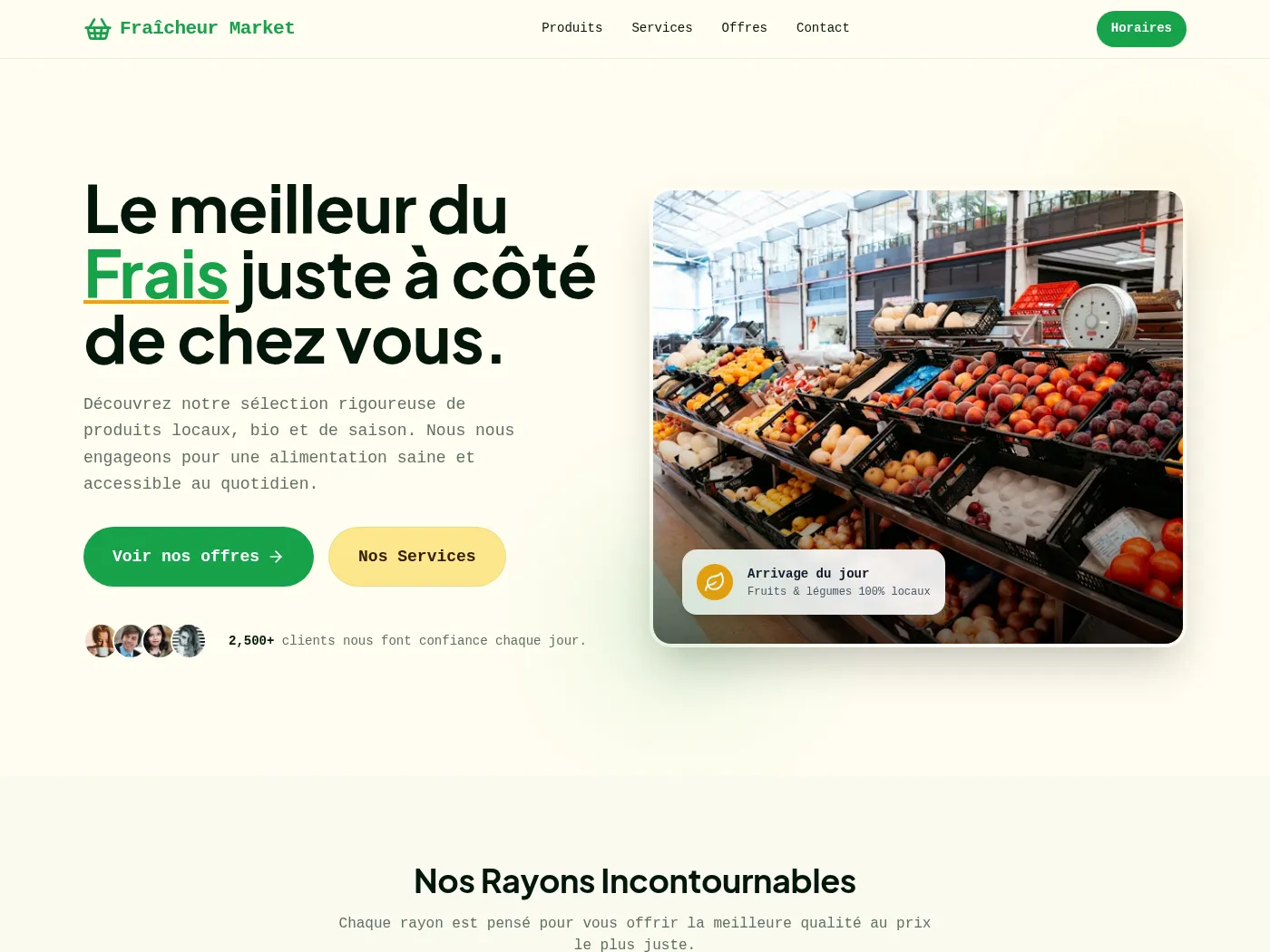 Supermarché Vitrine Web