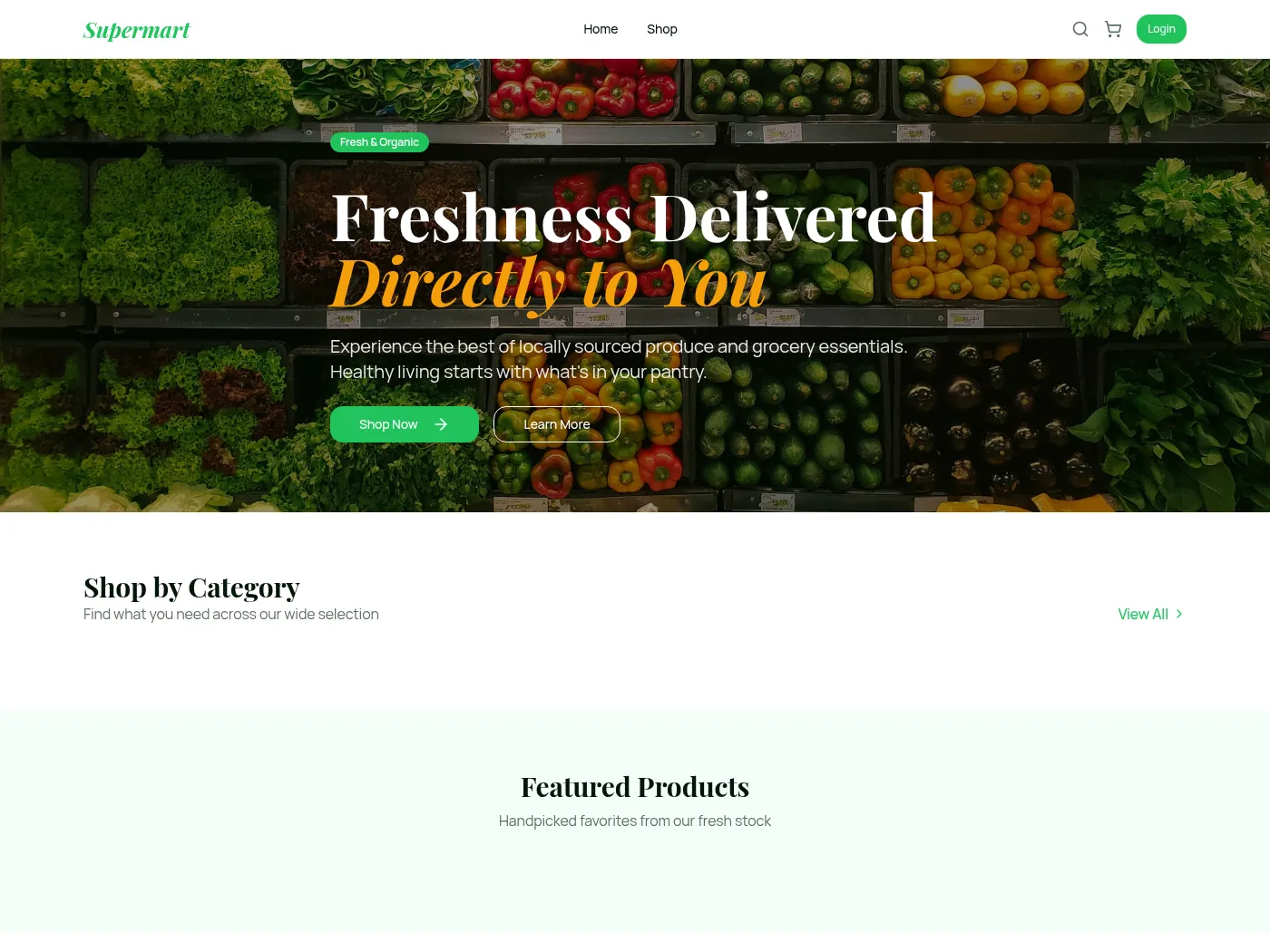 Supermart Grocery Web App