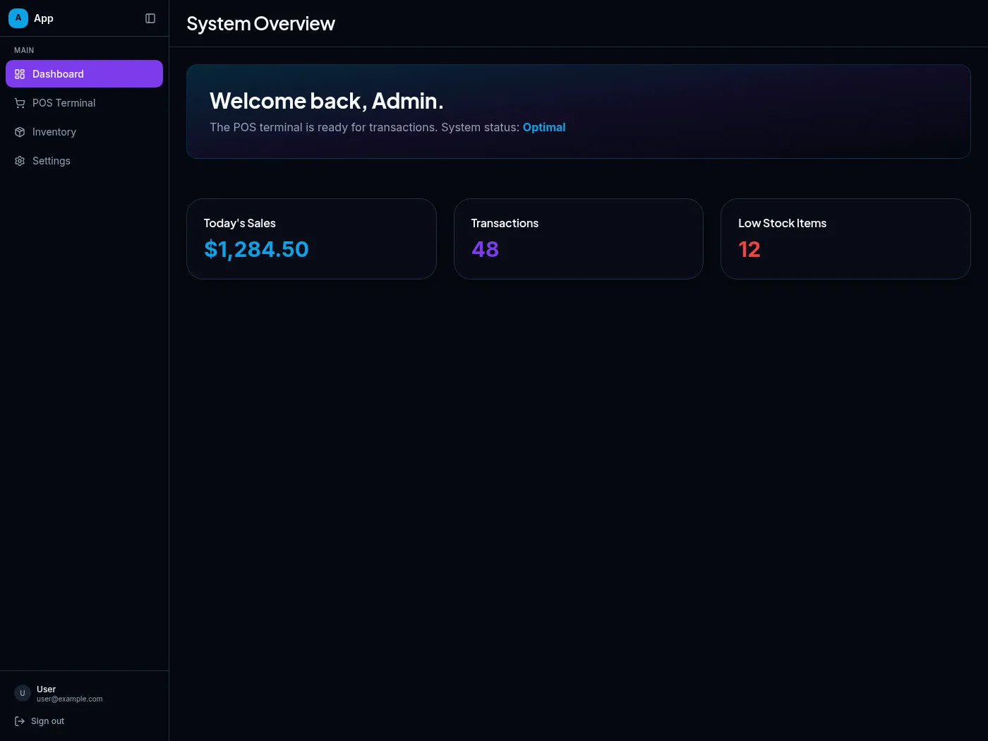 SuperPOS Dashboard