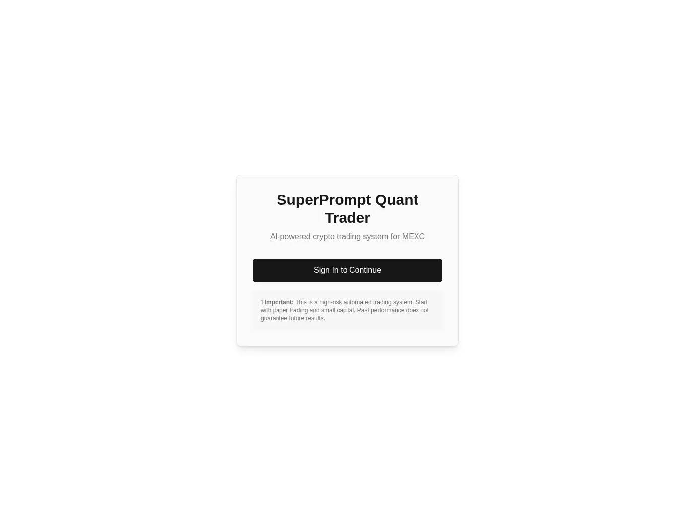 Super Quant Trader