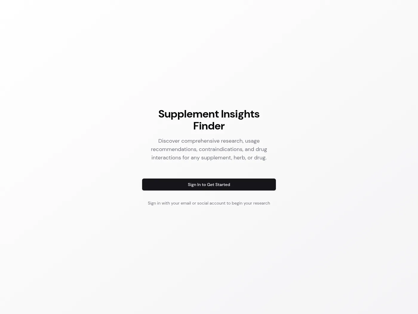 Supplement Insights Finder