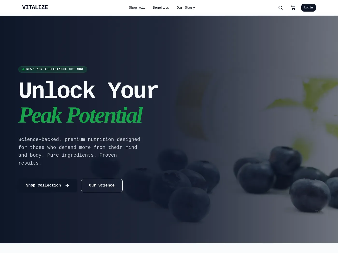 Supplement Shop Brand Site