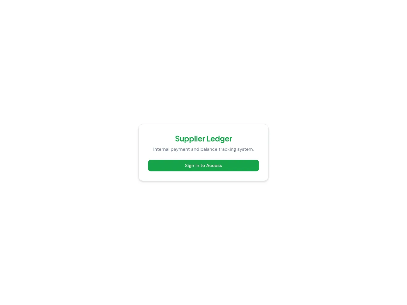 Supplier Payment Tracker