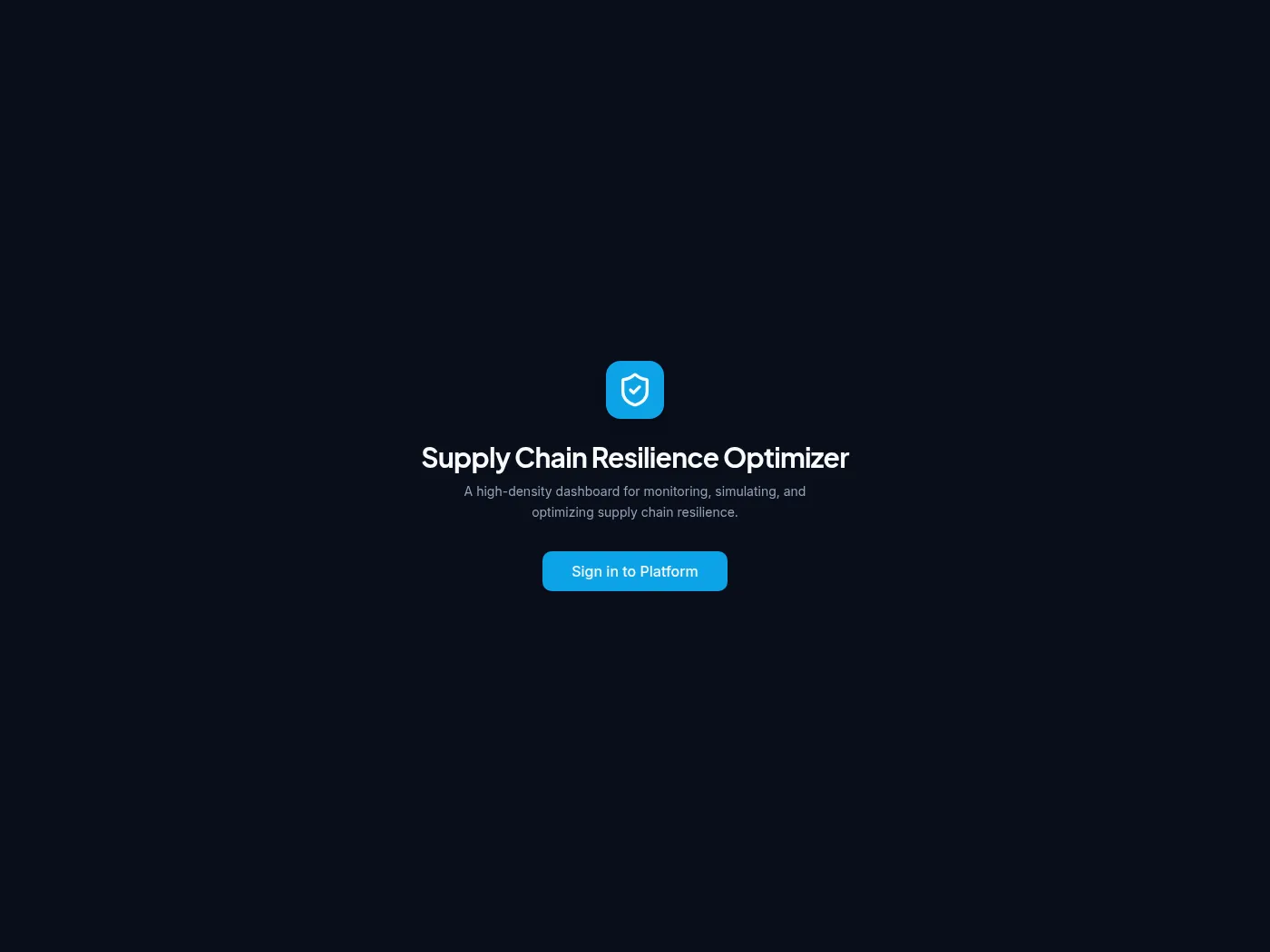 Supply Chain Optimizer UI