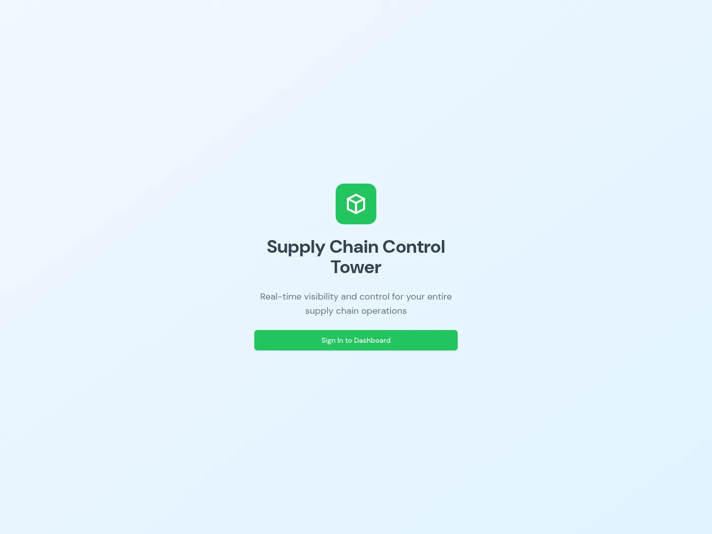 End-to-End Supply Chain Visibility SaaS Control Tower
