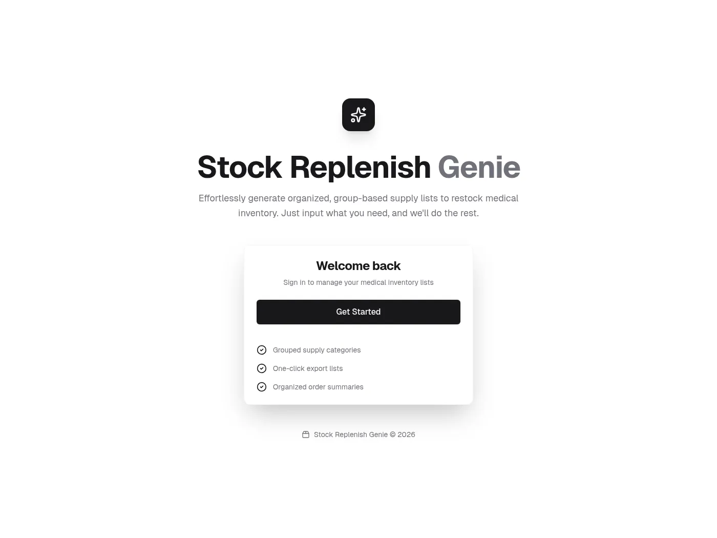 Stock Replenish Genie