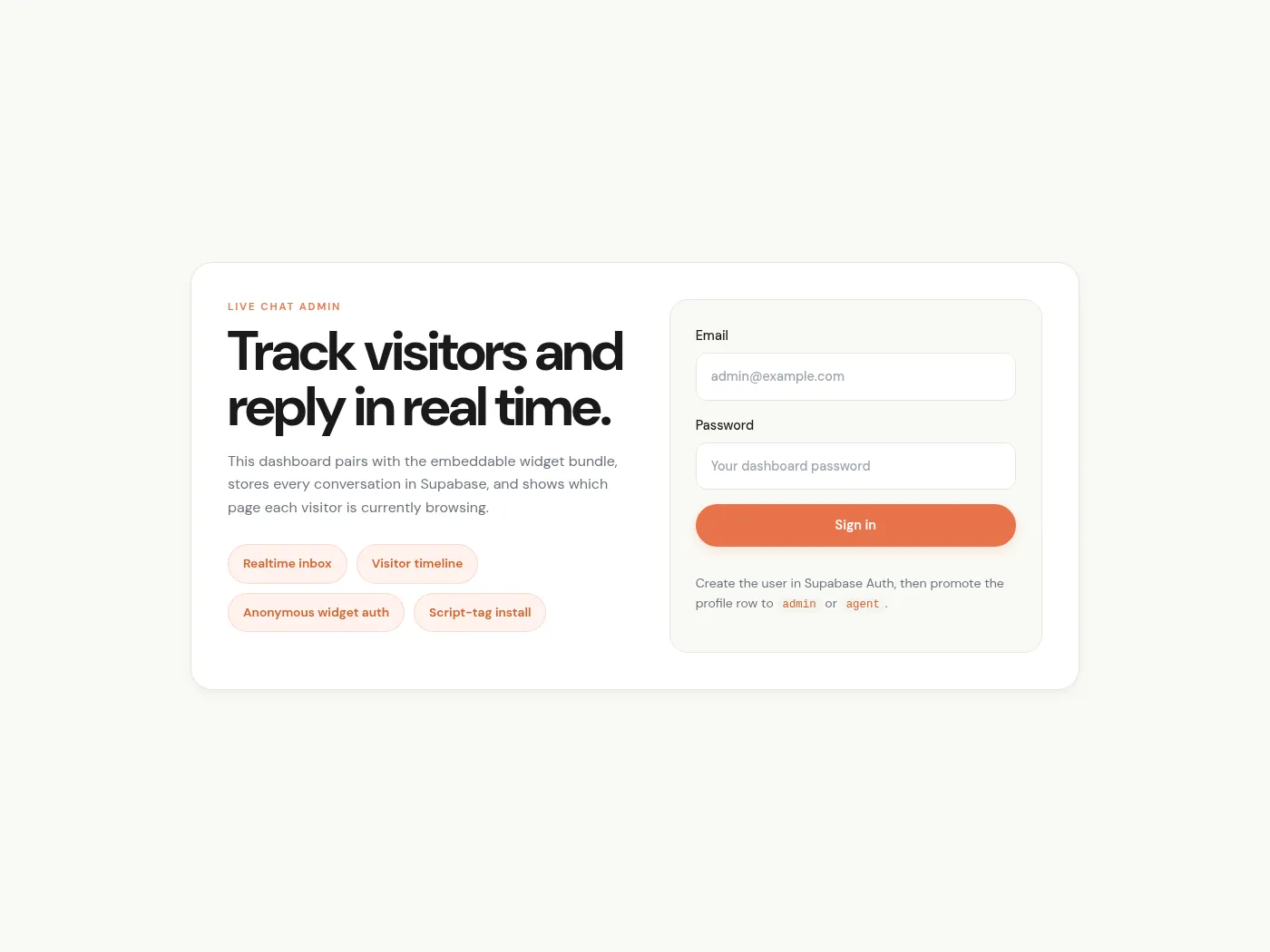 Support Desk Widget