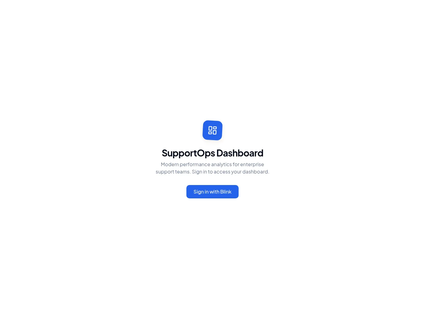 SupportOps Dashboard