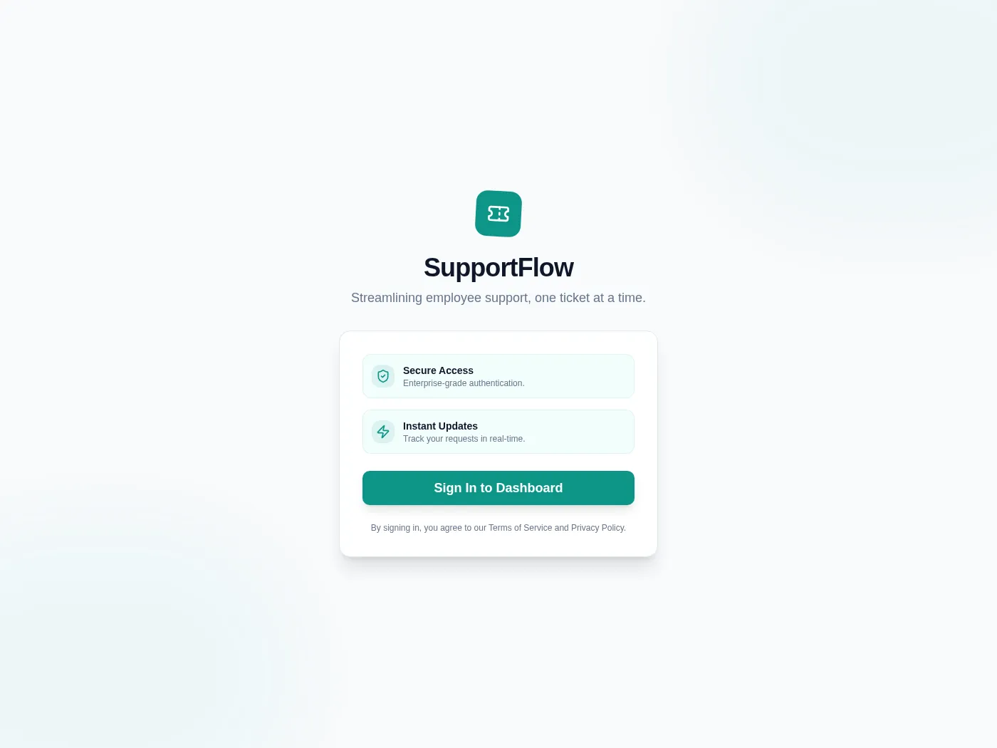 SupportFlow Dashboard