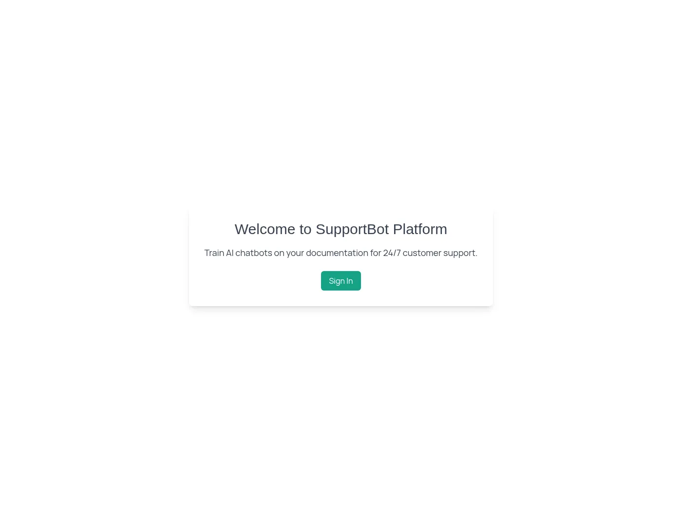 SupportBot Platform