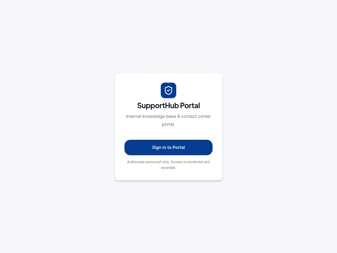 SupportHub Portal