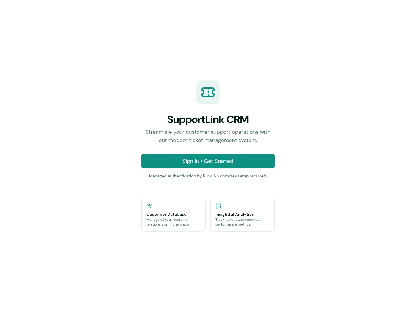 SupportLink CRM
