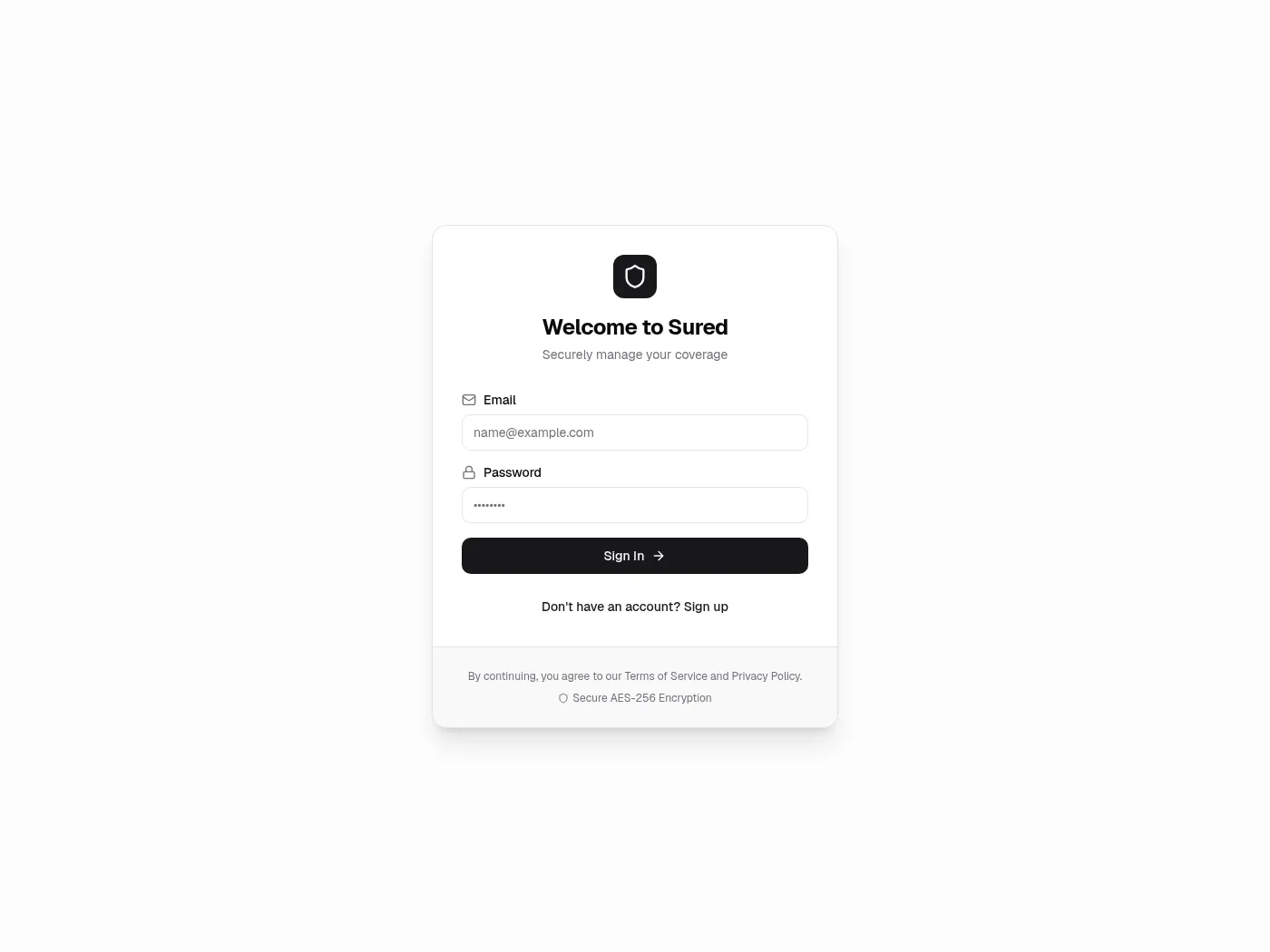 Sured Dashboard