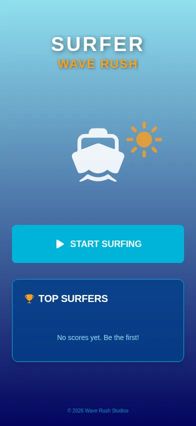 Surfer Wave Rush